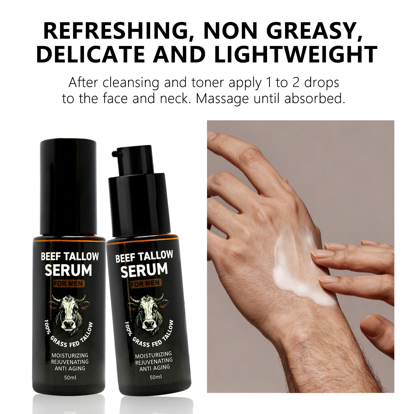 Specially Developed Men's Skin Care Anti-Aging Beef Tallow Toner Men ...